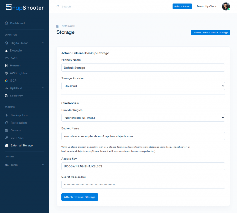 How To Save Backups In Object Storage Using SnapShooter - UpCloud