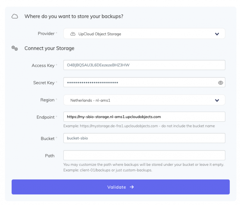 How To Back Up Mysql Into Upcloud Object Storage Using Simplebackups