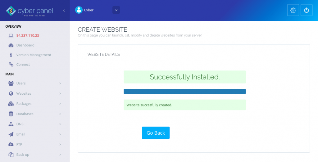 How To Install WordPress With CyberPanel On Ubuntu - UpCloud