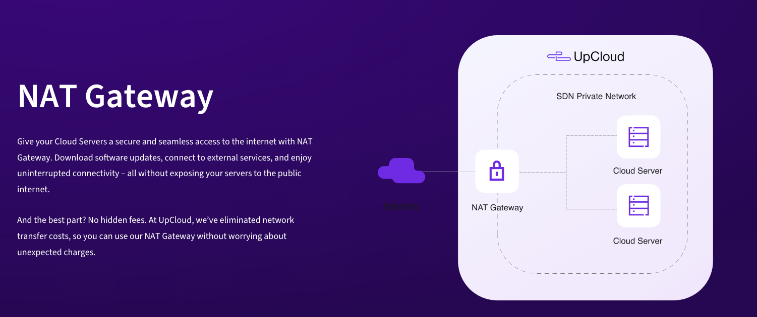 UpCloud NAT Gateway | Secure And Seamless Internet Access