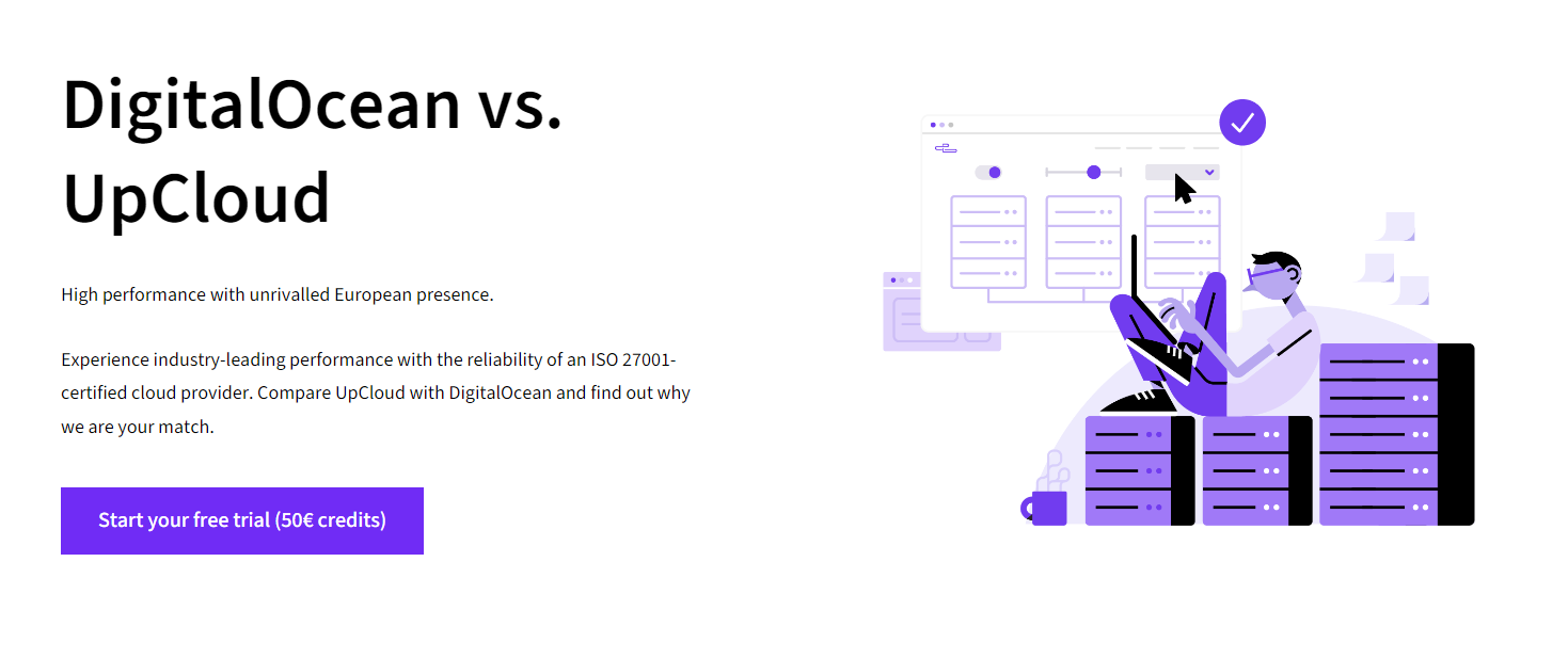 Alternative Comparison - DigitalOcean vs UpCloud - UpCloud